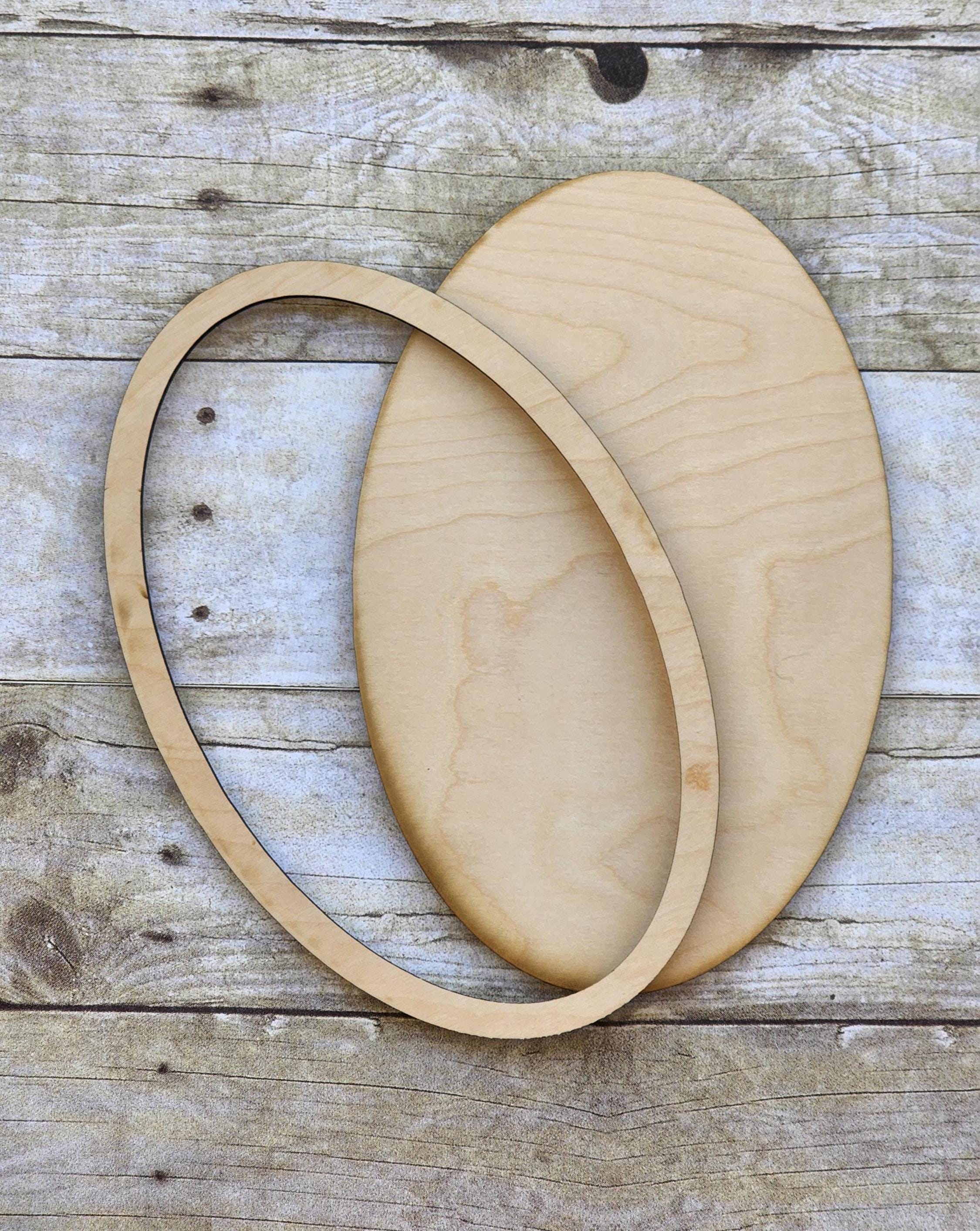 Oval Wood Frame, Layered, Laser Engraved, Purebond Birch, Wooden Blank ...