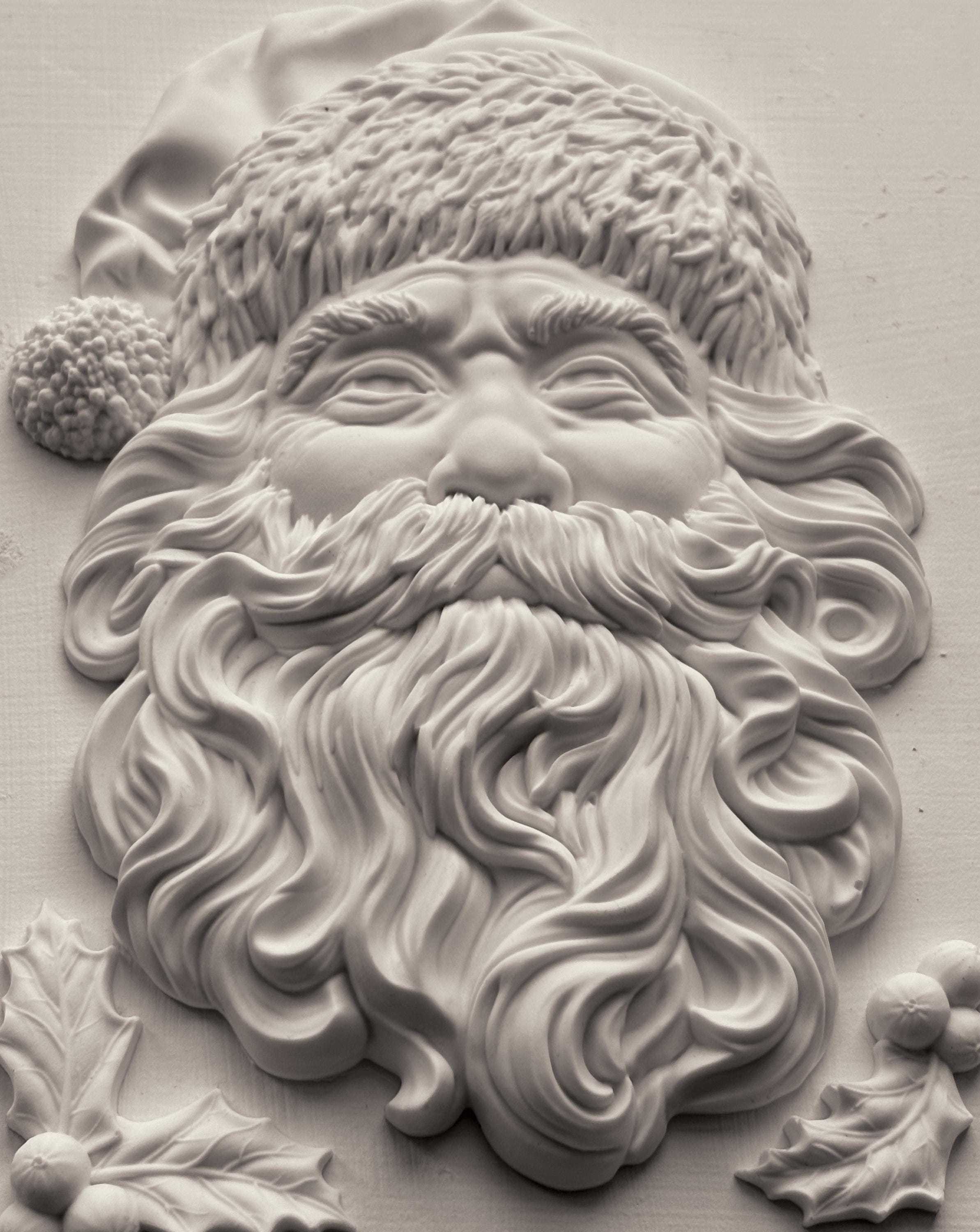 2025 IOD Saint Nick 5x7 Decor Mould, Moulds Use With Clay or Resin ...