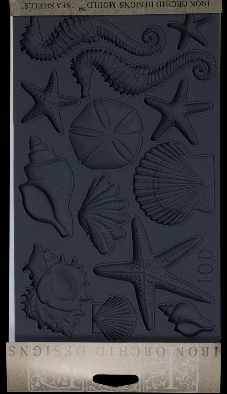 IOD Sea Shells 6x10 Decor Mould Label Moulds Use With Clay or Resin ...