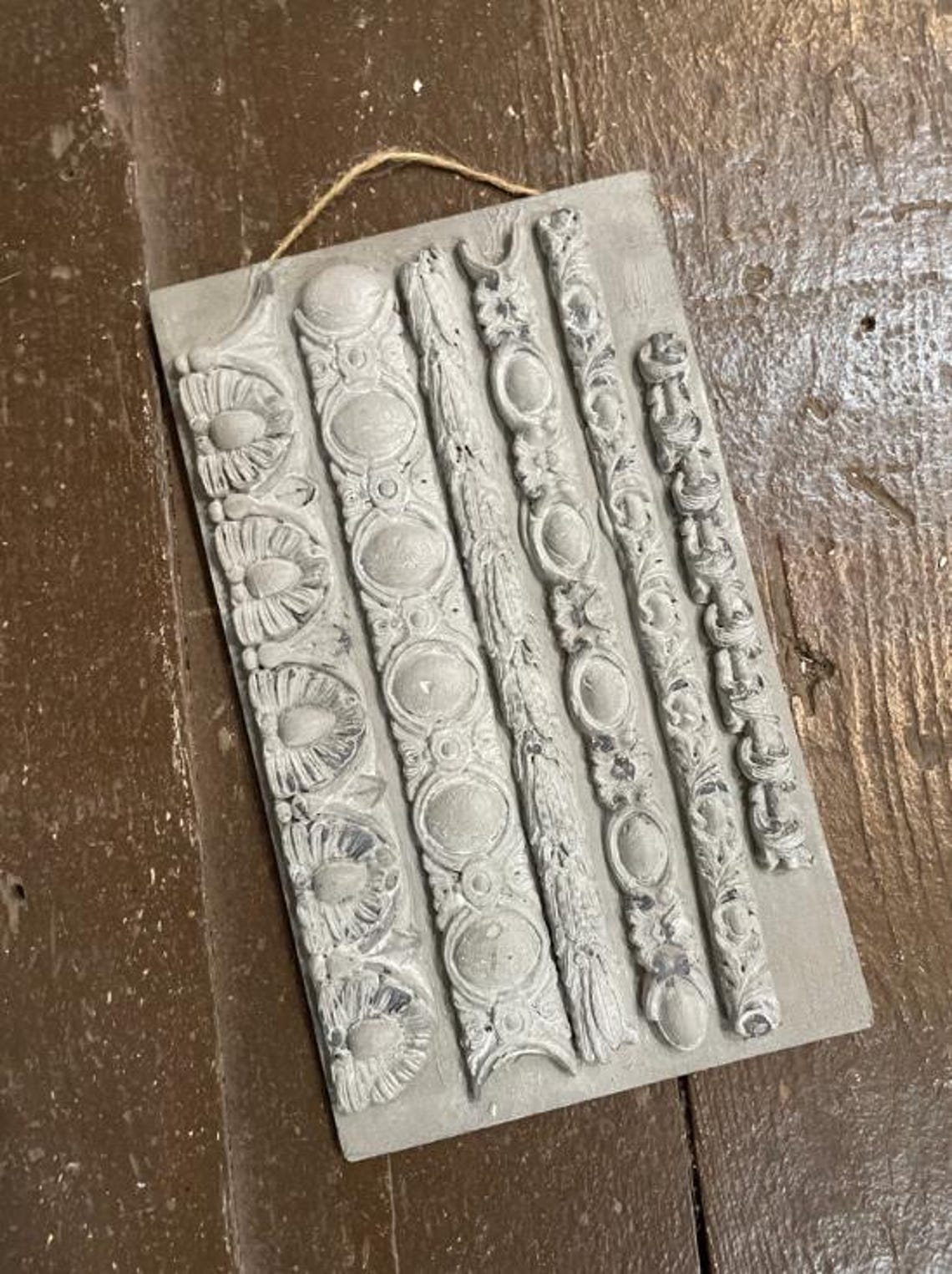IOD Trimmings 3 6x10 Decor Mould Label Moulds Use With Clay or Resin ...