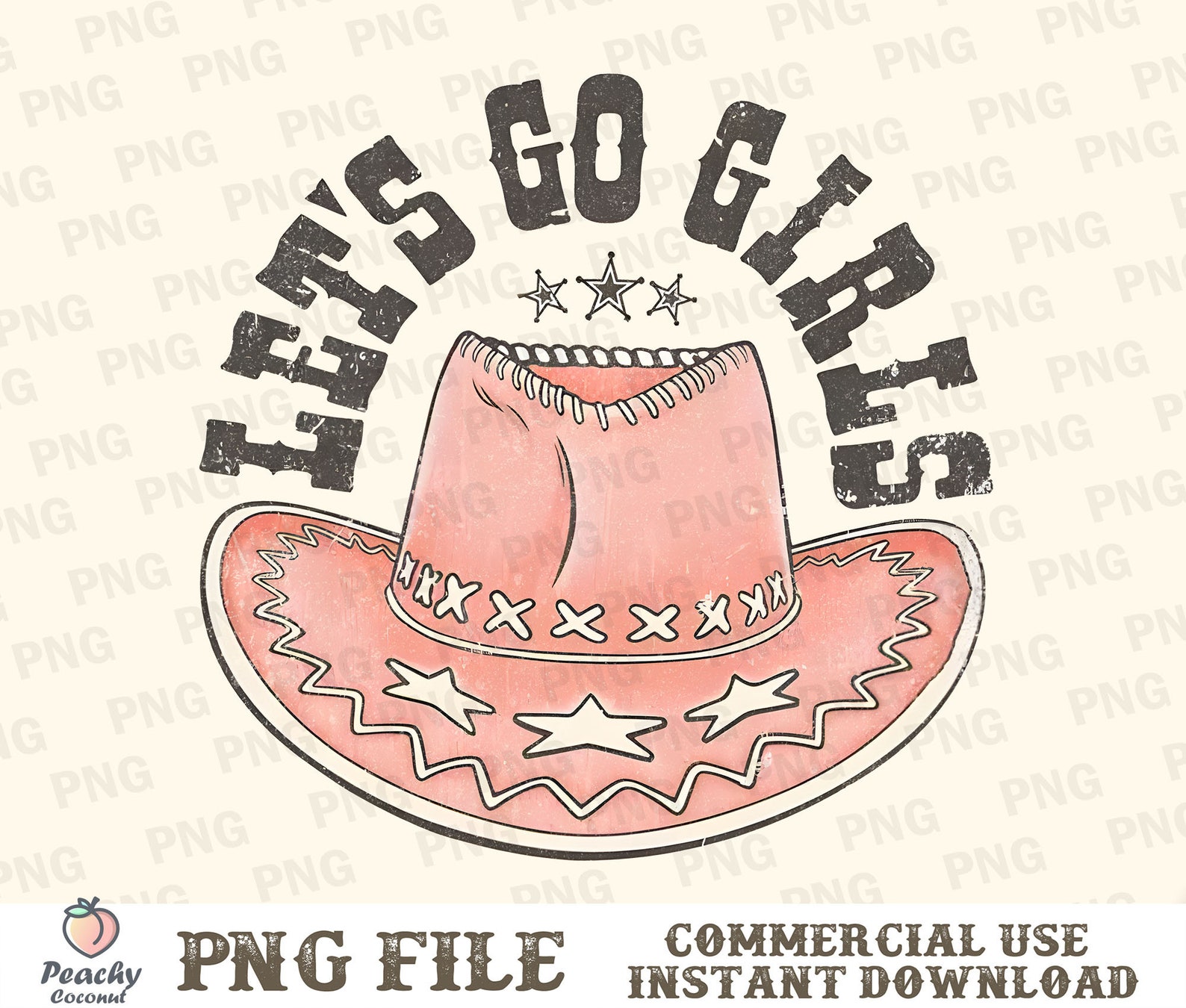 Let's Go Girls PNG, Western Sublimation, Cowgirl Png, Retro Western Png ...