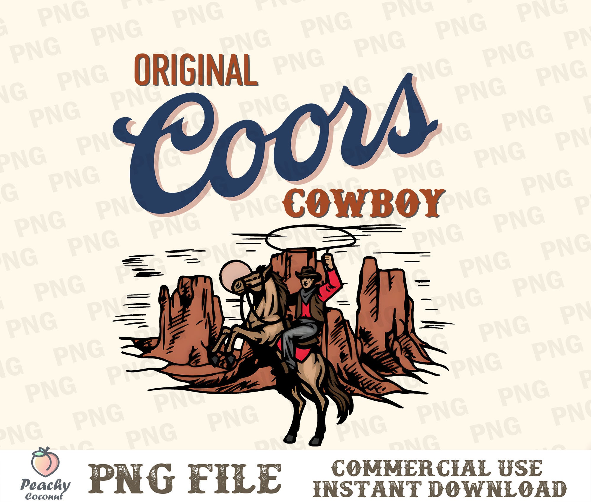 The Original Coors Cowboy PNG, Western Designs, Cowboy Png, Rodeo Png ...