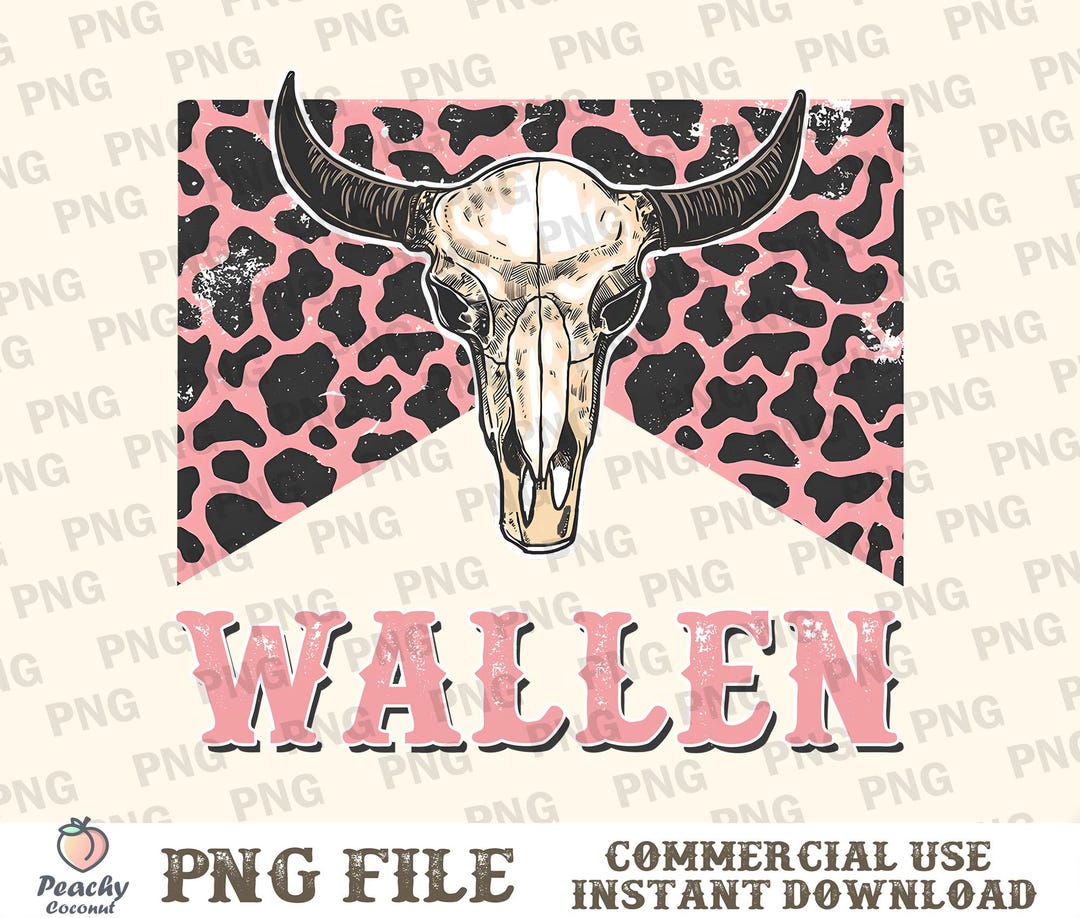 Wallen PNG, Wallen Bull Skull Png, Western Sublimation Designs, Country ...