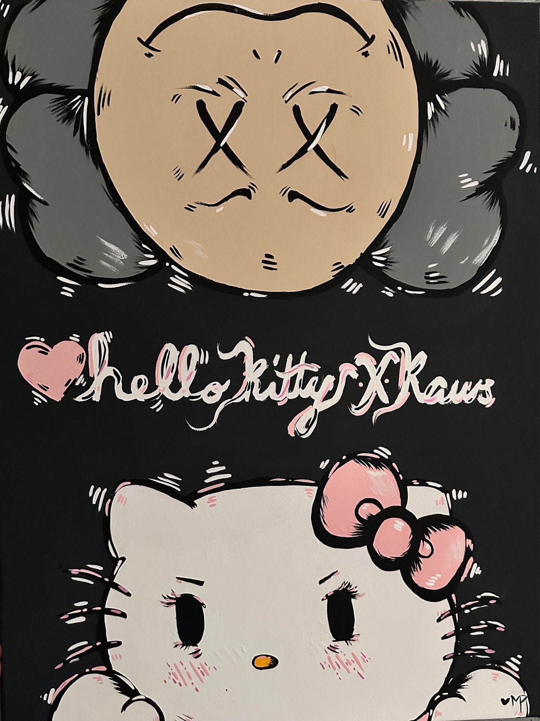 Hello Kitty X Kaws - Etsy