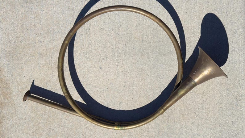 Vintage Brass Hunting Horn - Etsy