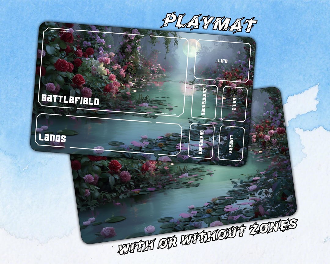 Playmat Mtg With Zones Option，tcg - Custom Playmat,custom Play Mat ...