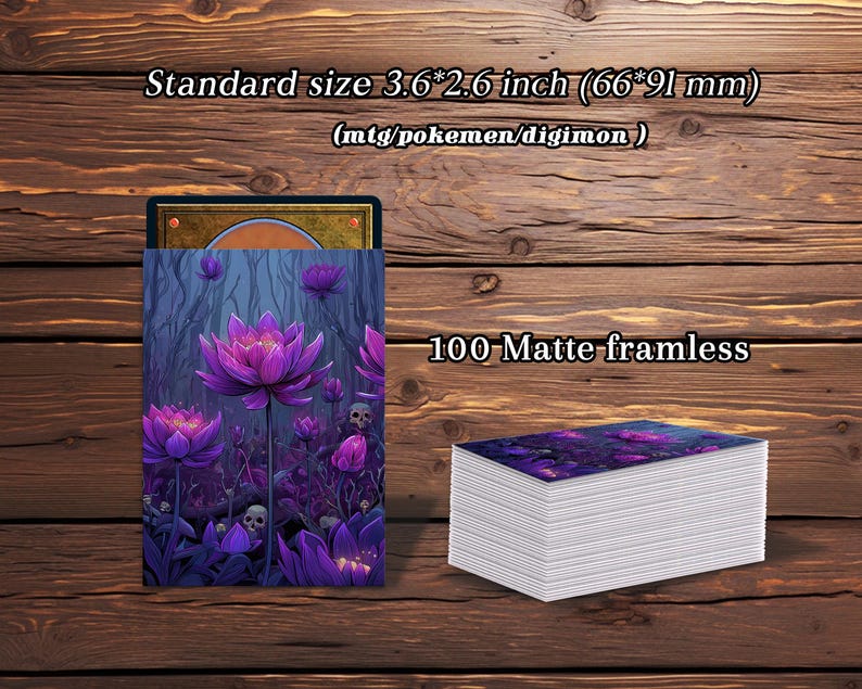 Deck Box for MTG Commander, With Window Display ，violet Lotuses in the ...
