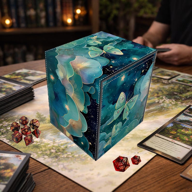Deck Box for MTG Commander, With Window Display ，ginkgo Starry Night - Etsy