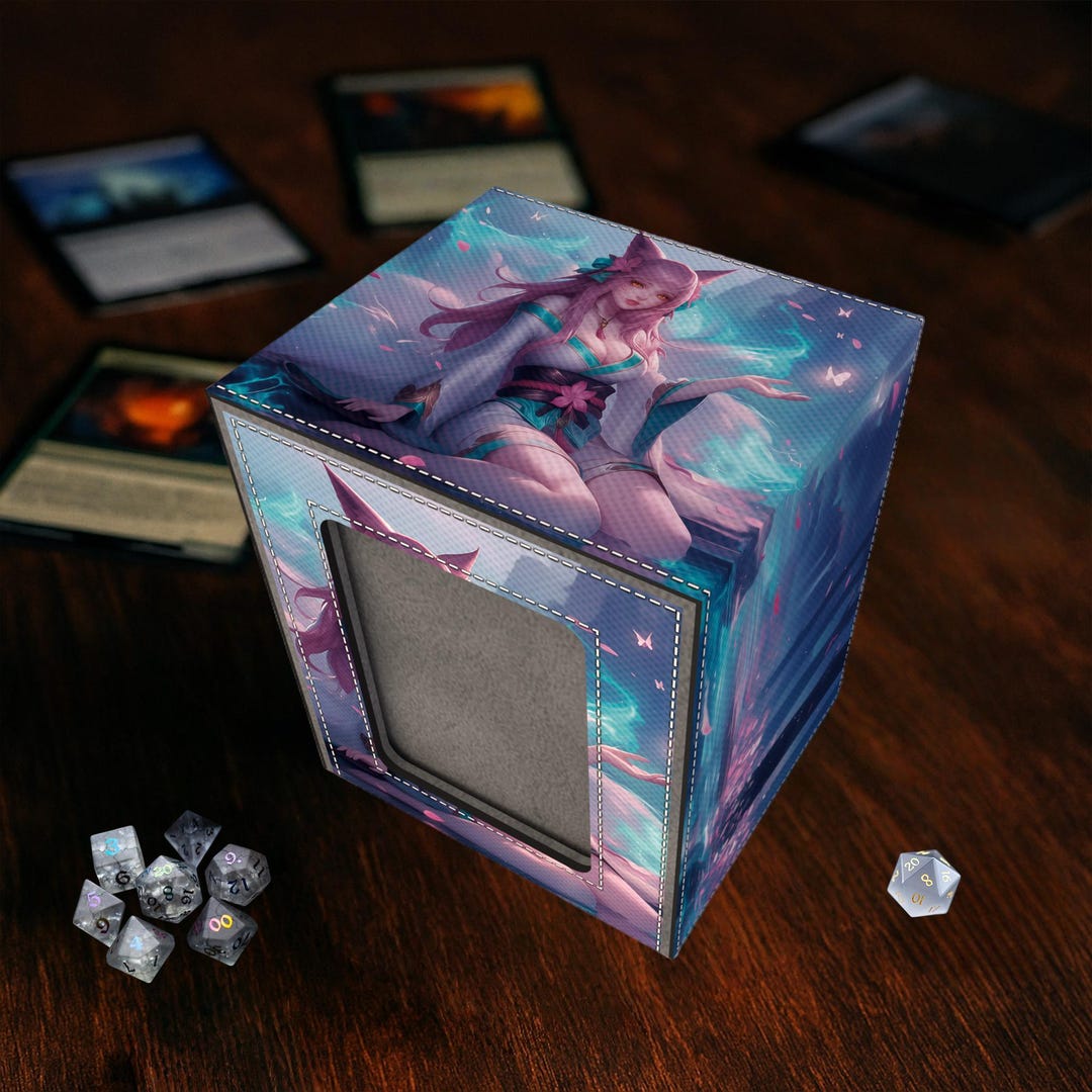 Riftbound TCG Deck Box – Mystic Fox Mage for EDH, Commander, Dice ...