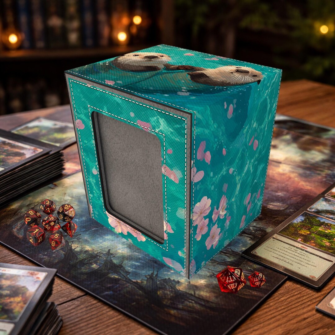 Deck Box for MTG Commander, With Window Display ，blossom Otters - Etsy