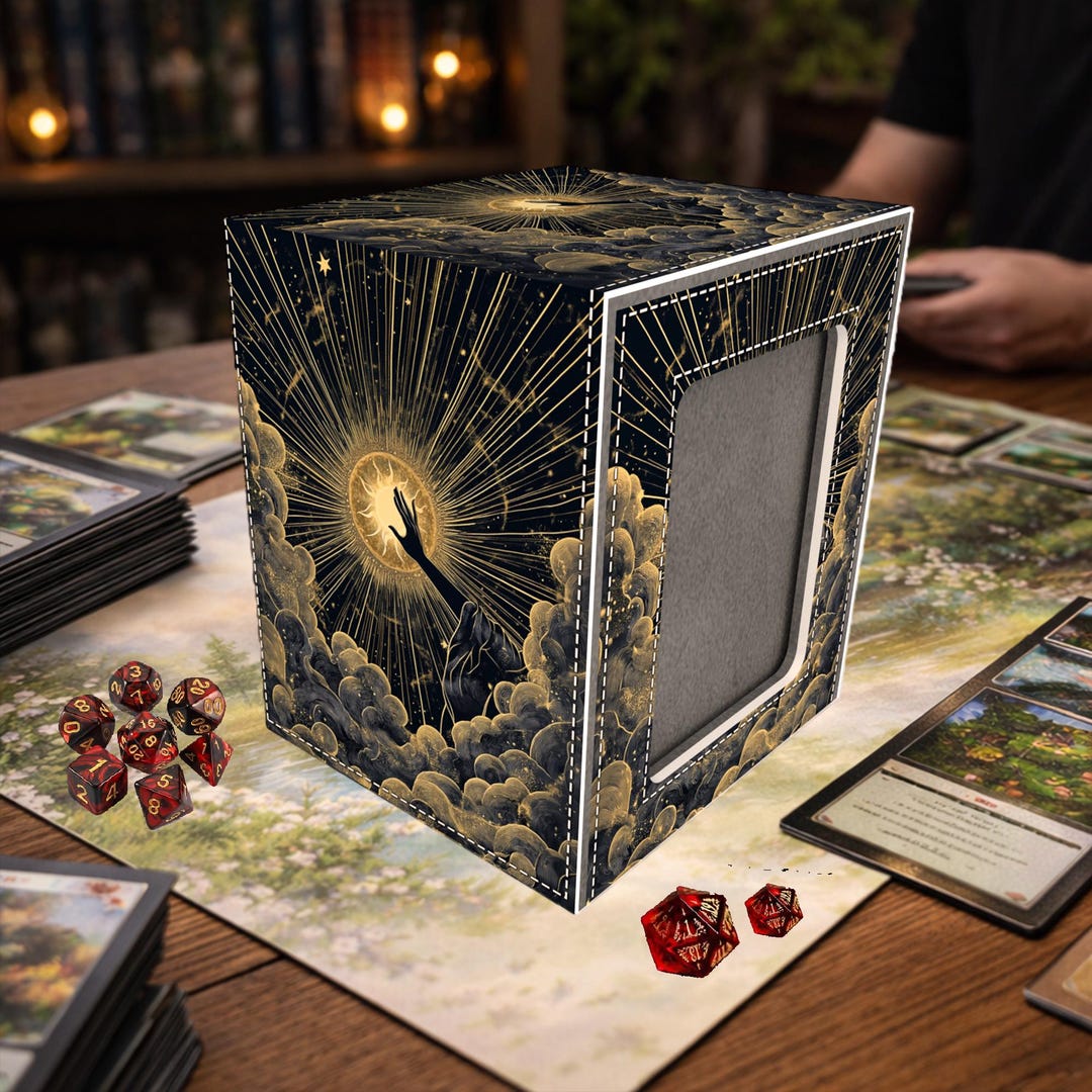 Deck Box for MTG Commander, With Window Display ，celestial Sunburst - Etsy
