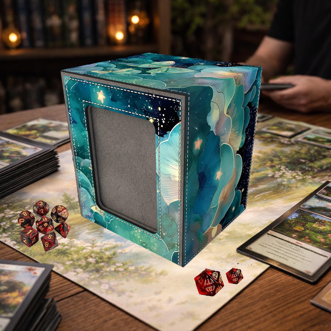 Deck Box for MTG Commander, With Window Display ，ginkgo Starry Night - Etsy
