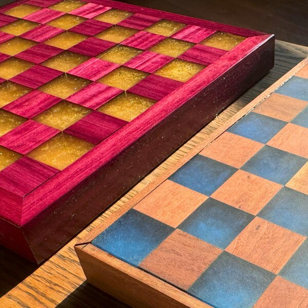Wood Checker Board - Etsy