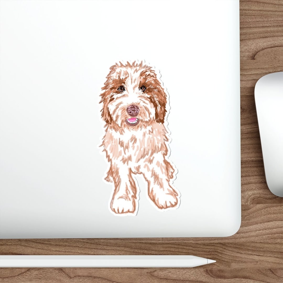 Cute Puppy Dog Waterproof Sticker Sheepadoodle Goldendoodle Bernedoodle ...