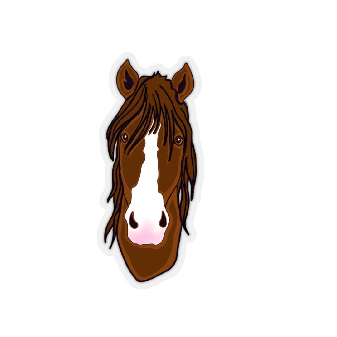 Chestnut Horse Sticker Original Illustration Horses Pony Cute Fun ...