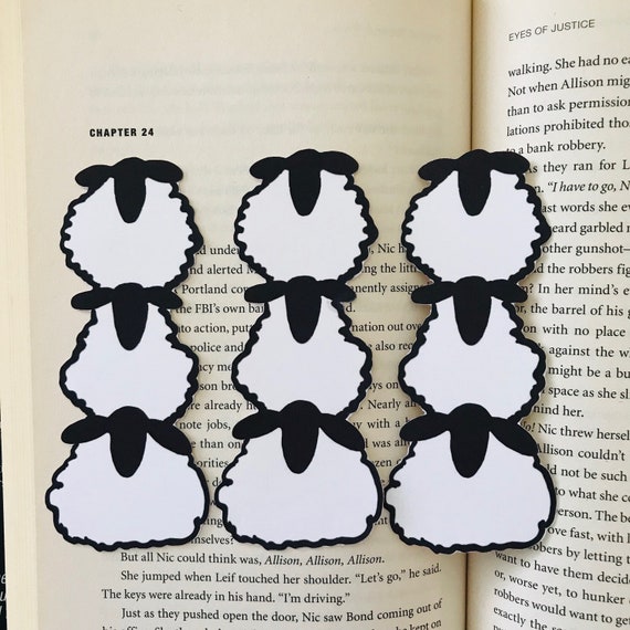 Bookmark Die Cut Sheep Tower Lamb Art Original Painting | Etsy