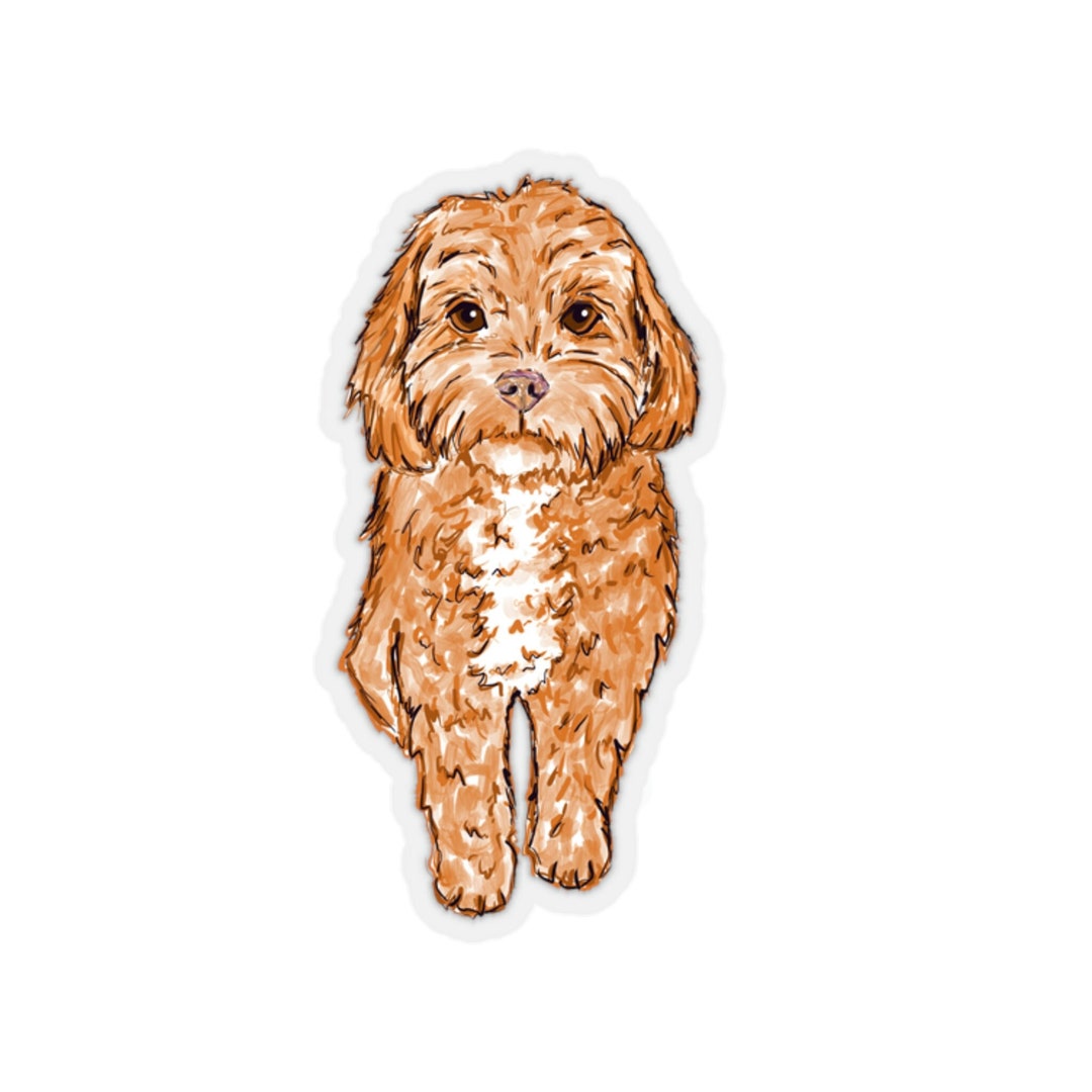 Cavapoo Dog Sticker Original Illustration Planner Pet School Cute Puppy ...