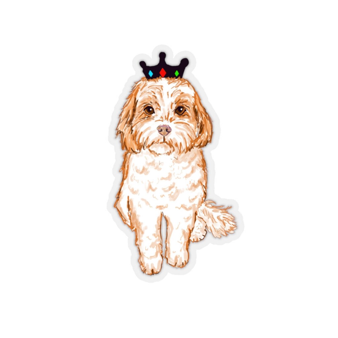 Cavapoo Sticker Original Illustration Planner School Vinyl Decal Dog ...
