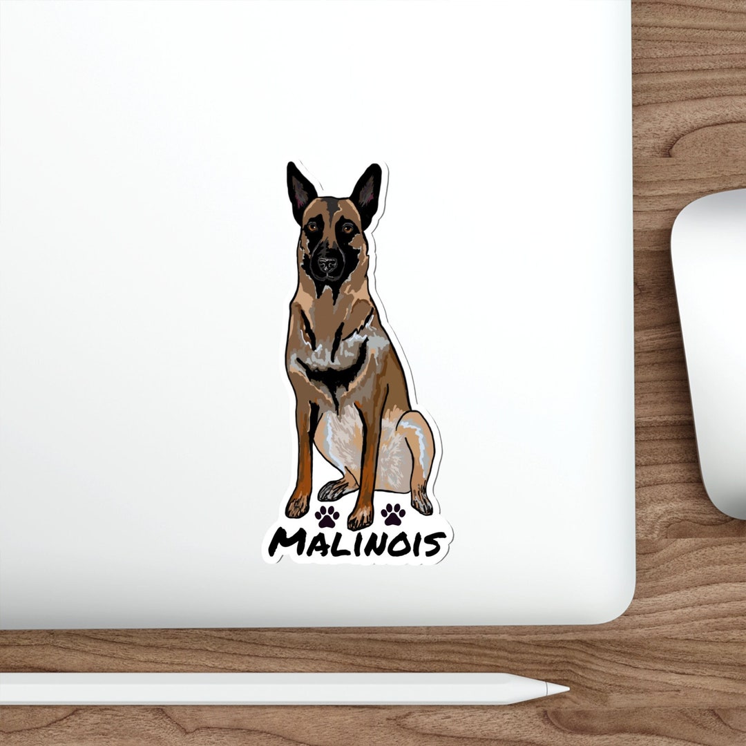 Waterproof Belgian Malinois Sticker Vinyl Decal Dog Lover Gift Belgian ...