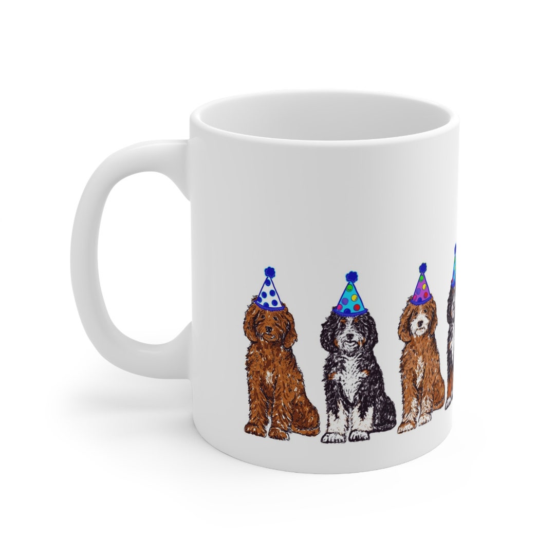 Doodle Party Coffee Mug Cute Custom Goldendoodle Mug Doodle Mug Mom Dad ...