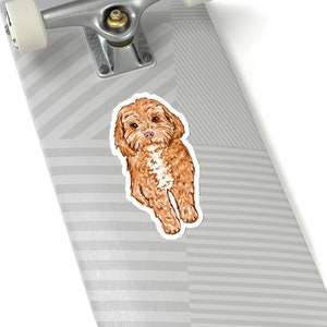 Cavapoo Dog Sticker Original Illustration Planner Pet School Cute Puppy ...