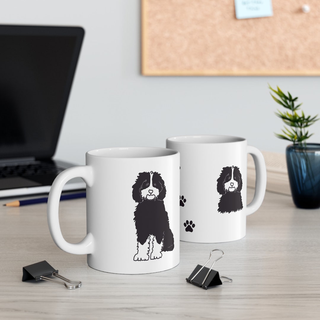 Doodle Mug Paw Prints Coffee Mug Custom Bernedoodle Goldendoodle ...