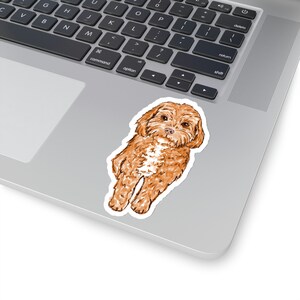 Cavapoo Dog Sticker Original Illustration Planner Pet School Cute Puppy ...