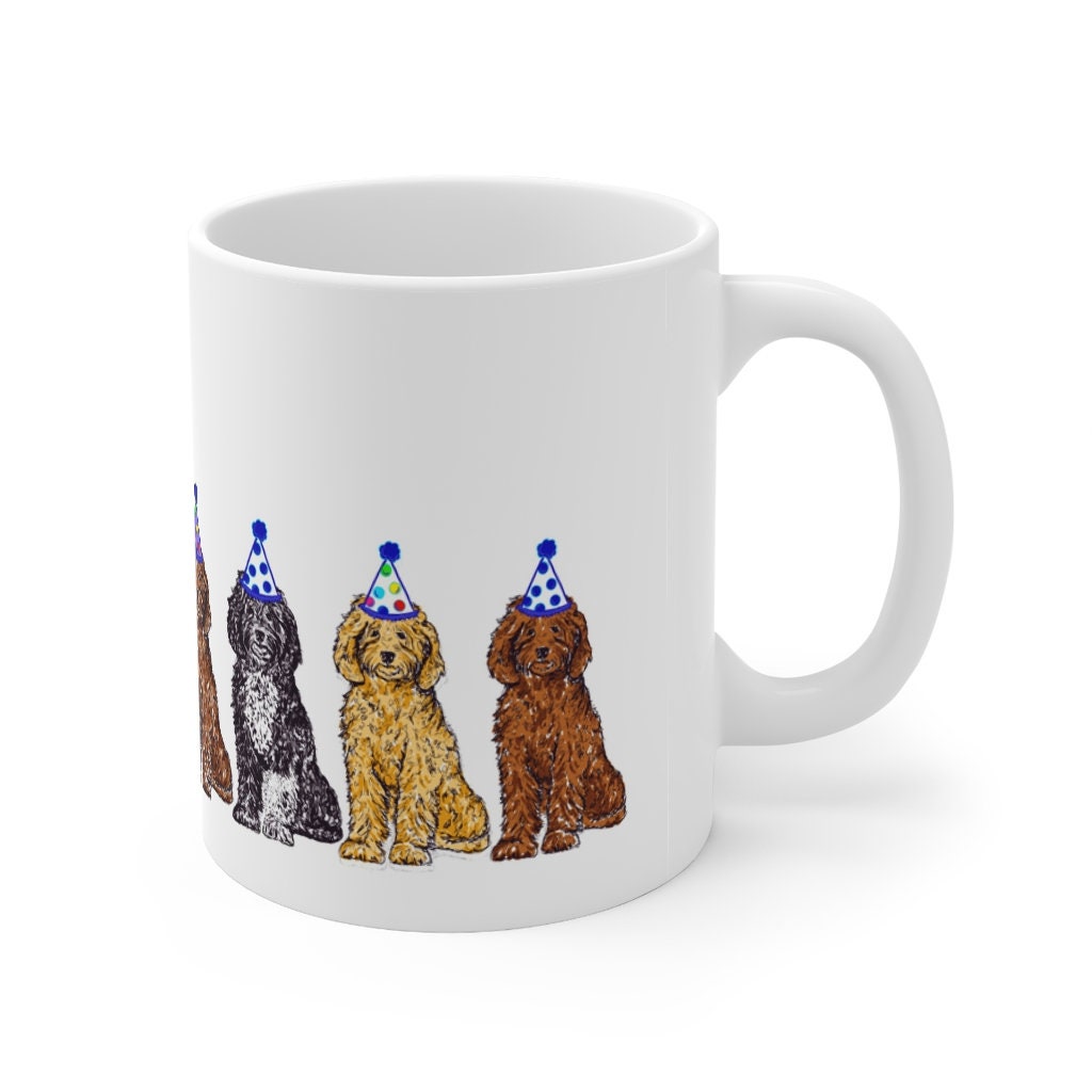 Doodle Party Coffee Mug Cute Custom Goldendoodle Mug Doodle | Etsy