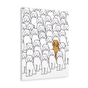 Goldendoodle Art Line Drawing Abstract Art Print Canvas | Etsy