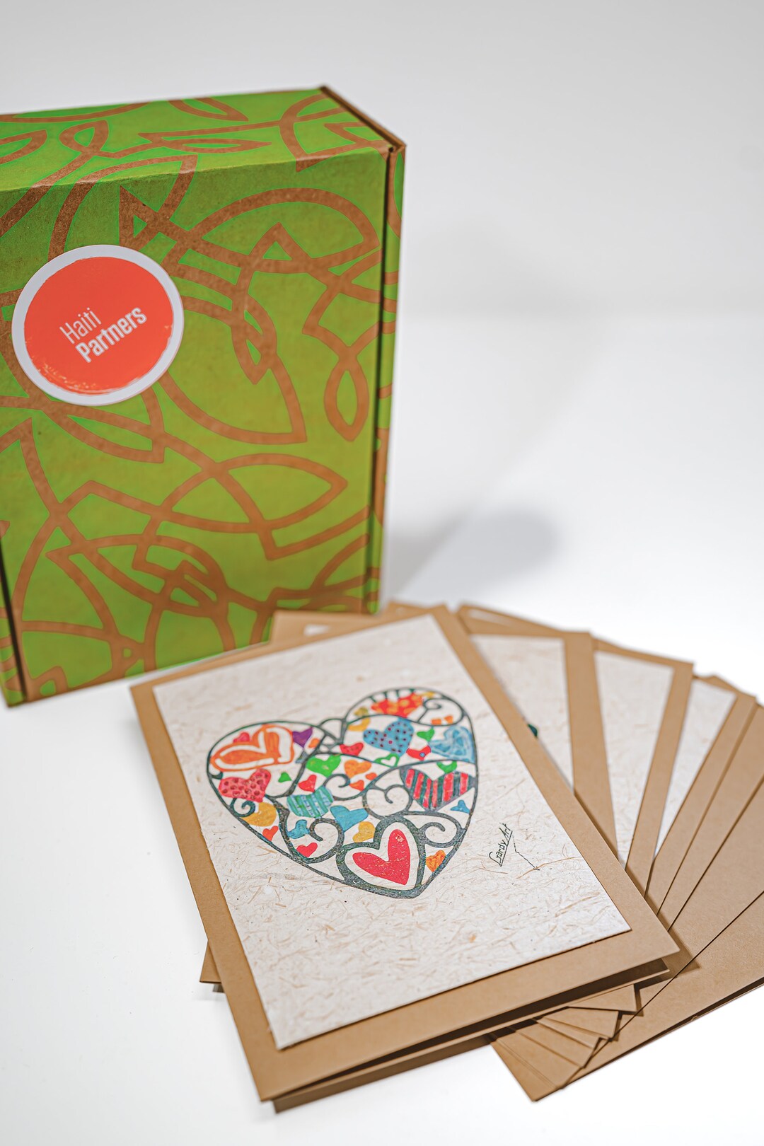 10 Heart Greeting Cards: Student Artwork on Handmade Paper From Haiti ...