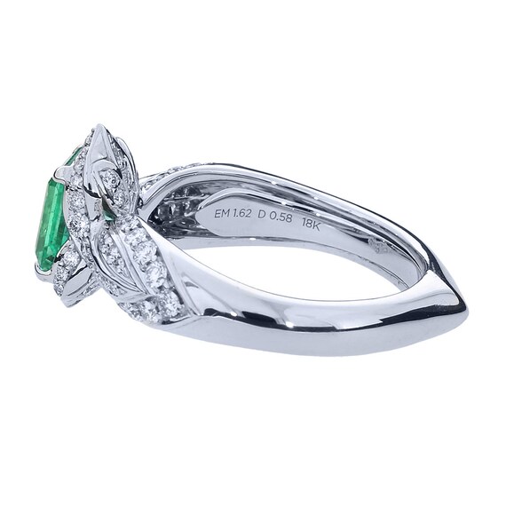 Kat Florence 18K White Gold No Oil Muzo Colombian Eme… - Gem