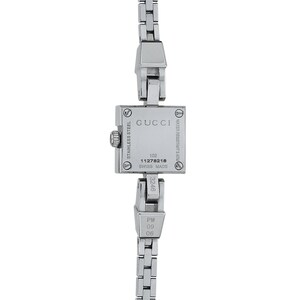 Gucci 102G Mini Stainless Steel and .16ctw Natural Diamond Black Dial ...