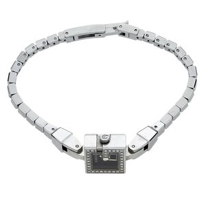 Gucci 102G Mini Stainless Steel and .16ctw Natural Diamond Black Dial ...