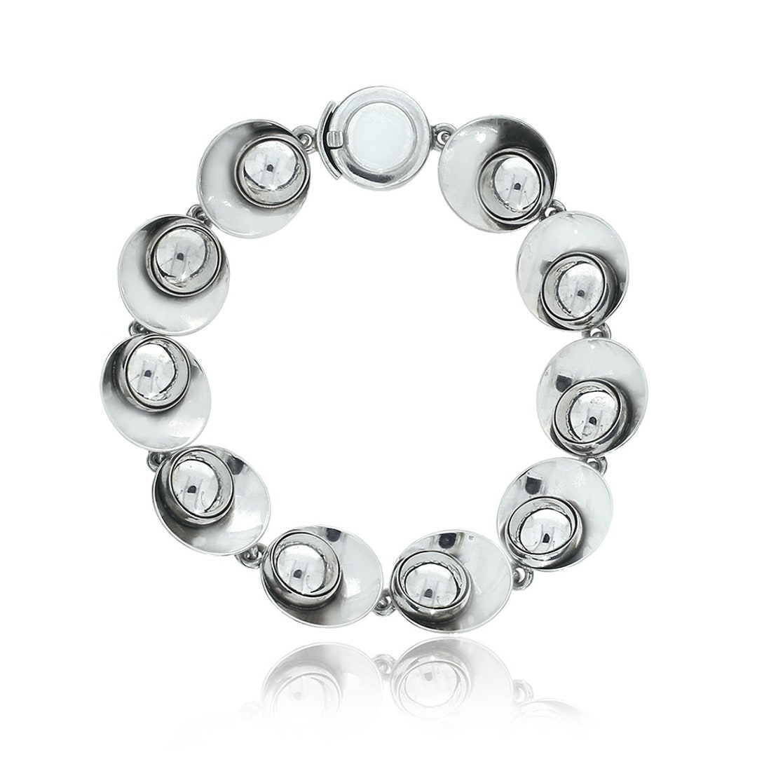 Niels Erik From Vintage 7 1/2" Sterling Silver Clam Shell Bracelet - Etsy