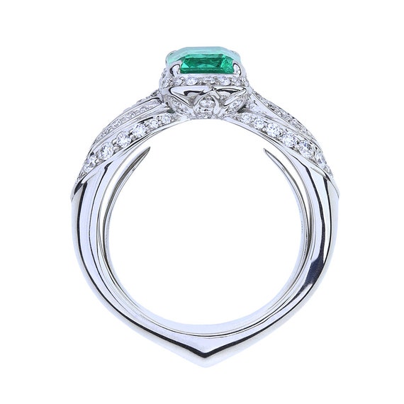 Kat Florence 18K White Gold No Oil Muzo Colombian Eme… - Gem