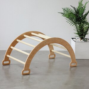 Montessori Climbing Arch Pickler for Kids, Wooden Toddler Rocker ...
