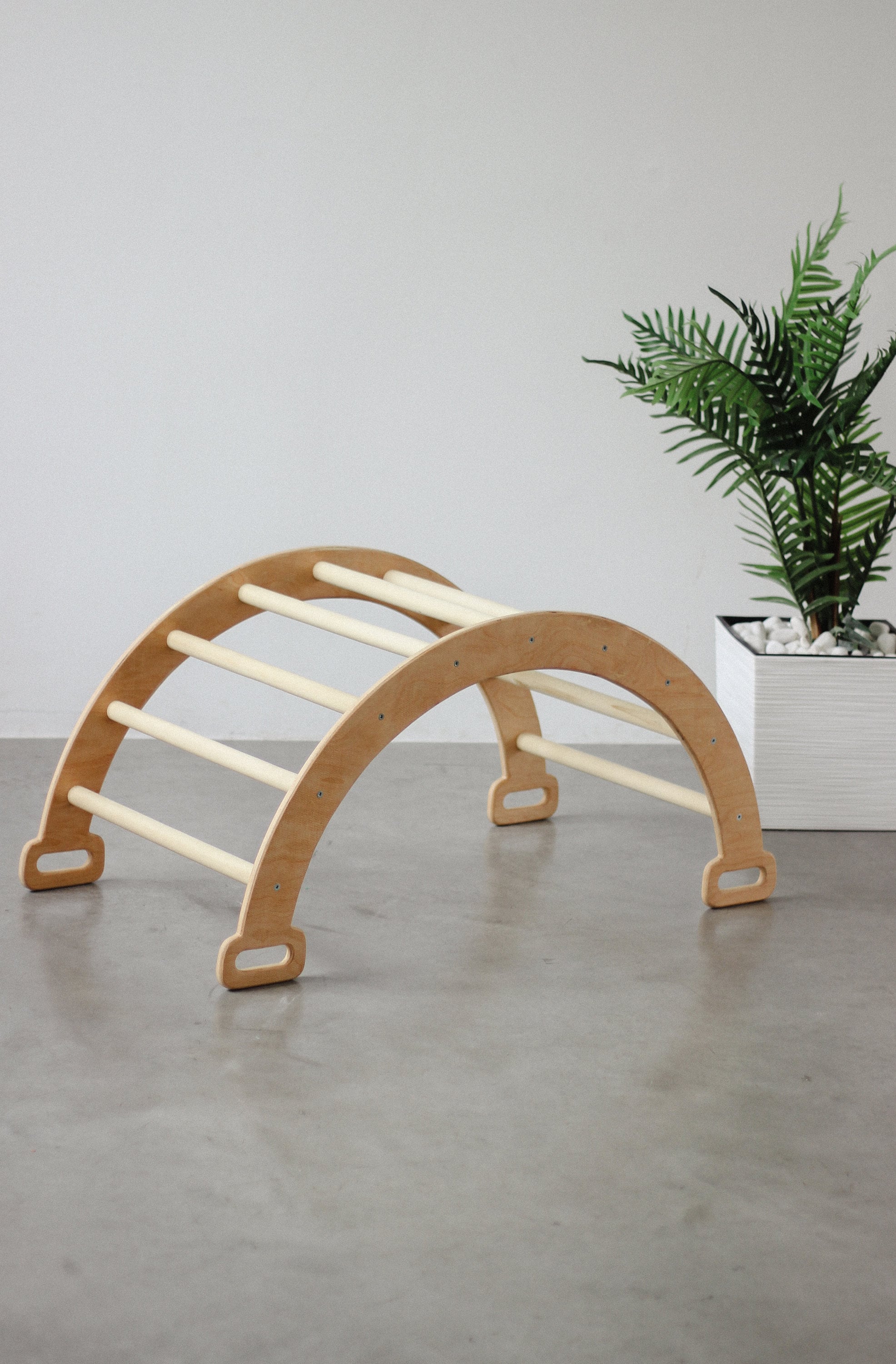 Montessori Climbing Arch Pickler for Kids, Wooden Toddler Rocker ...