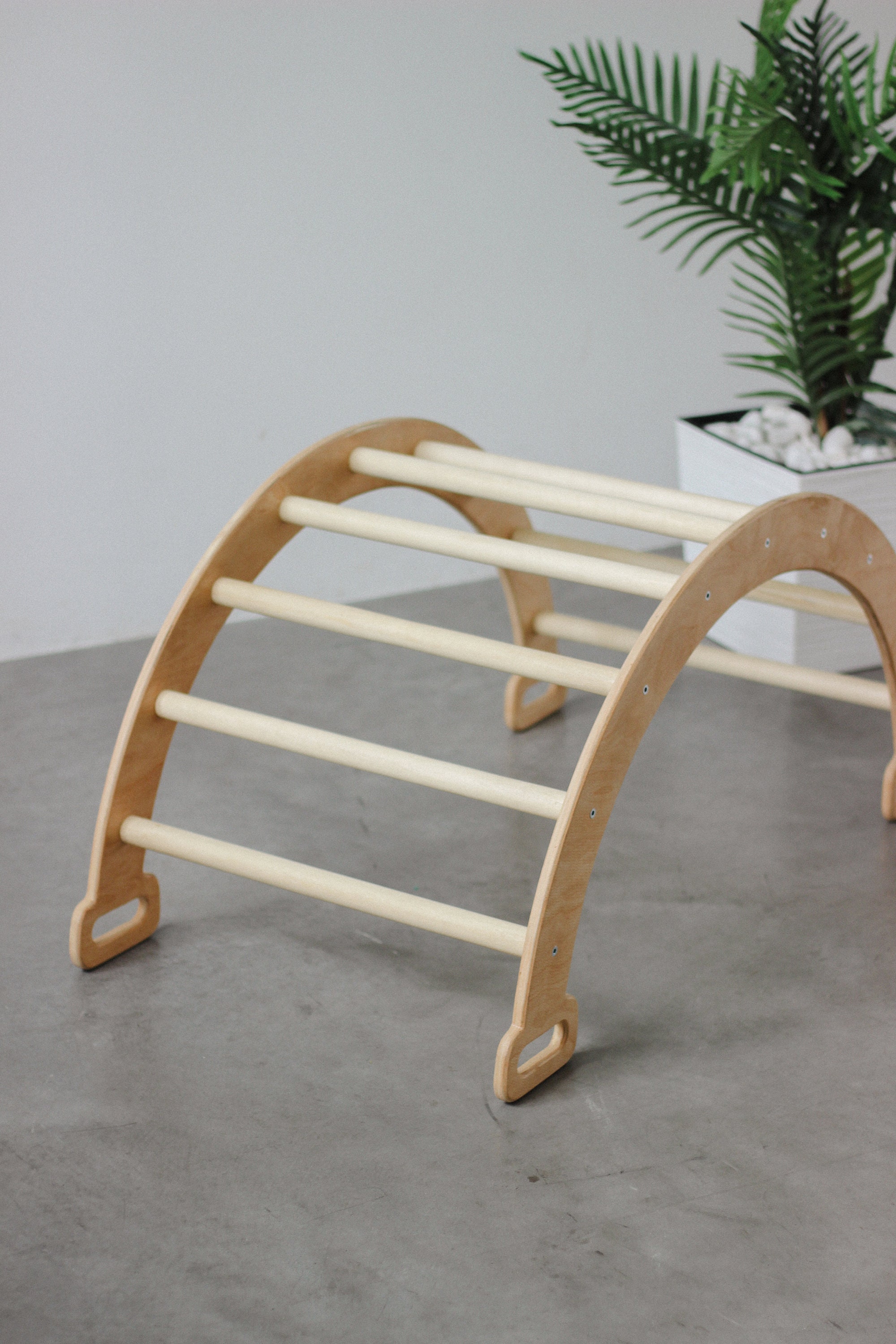 Montessori Climbing Arch Pickler for Kids, Wooden Toddler Rocker ...