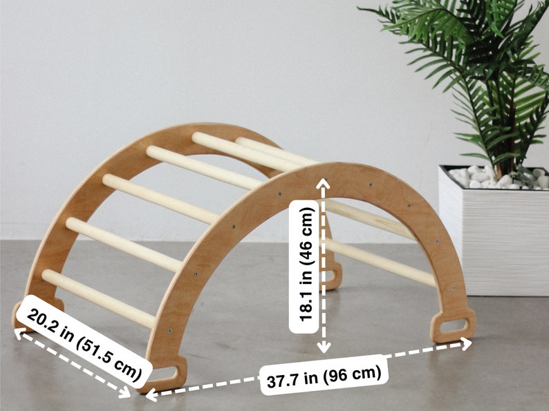 Montessori Climbing Arch Pickler for Kids Toddler Rocker Arch Wood ...