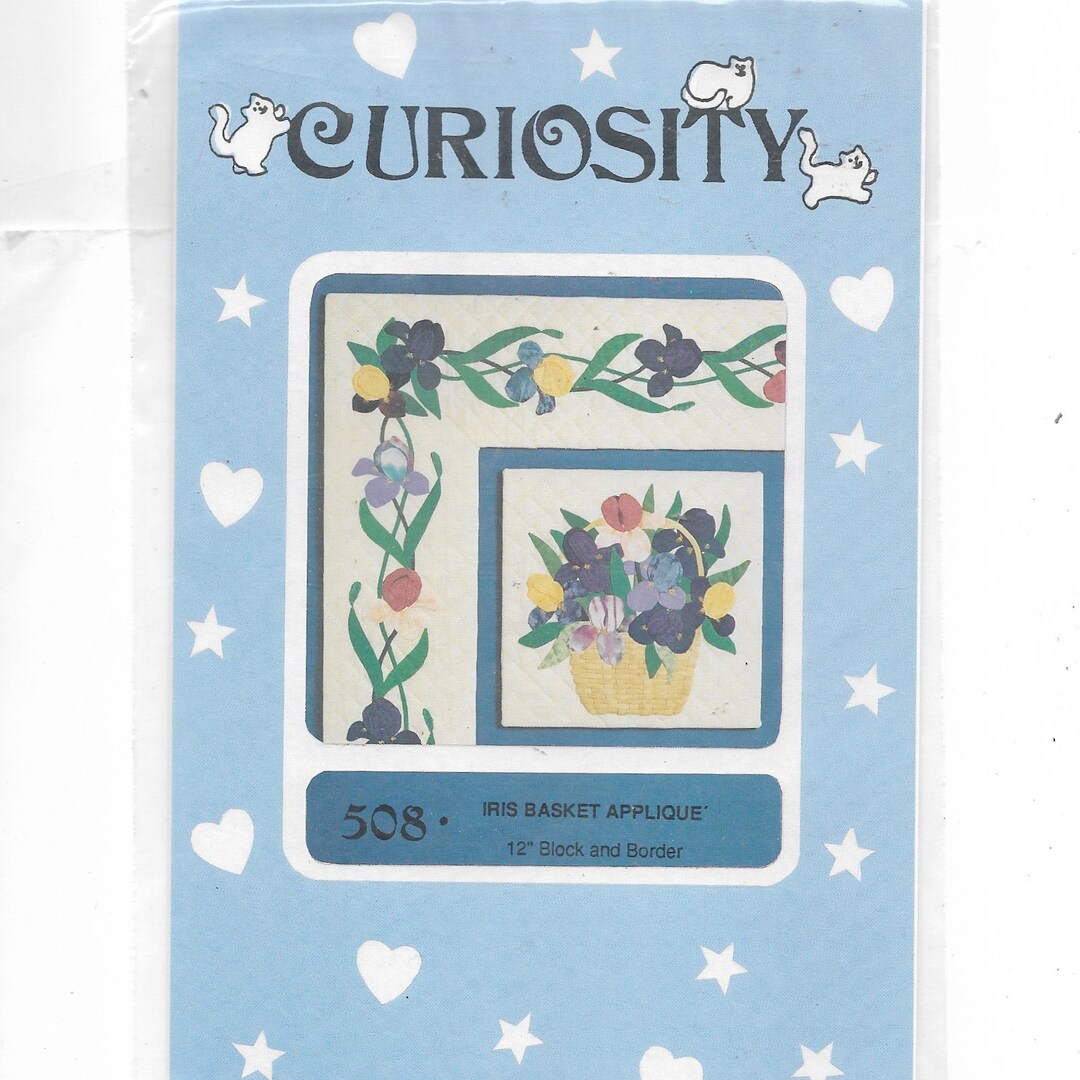 Curiosity Iris Basket Applique Pattern 508 - Etsy