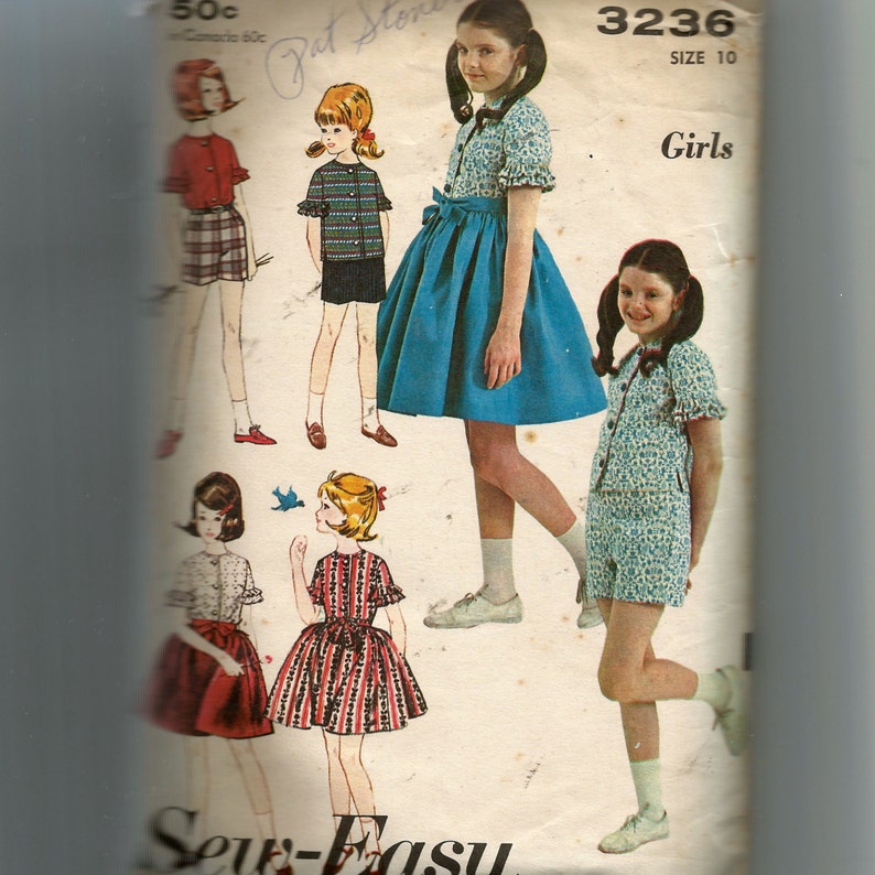 Advance Girls' Sports Separates Pattern 3236 - Etsy