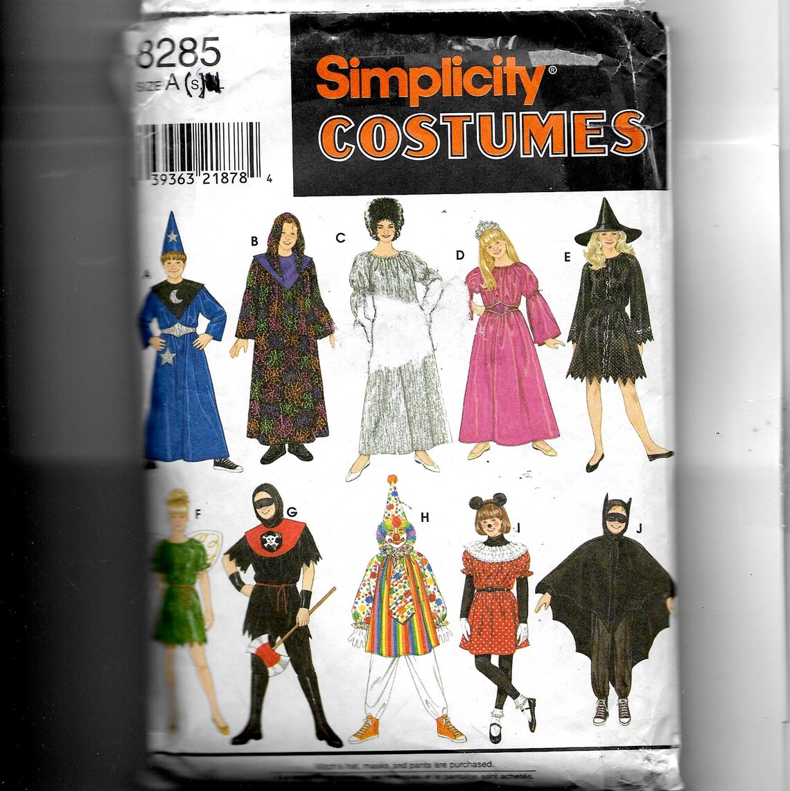 Simplicity Child's Mix and Match Costumes Pattern 8285 - Etsy
