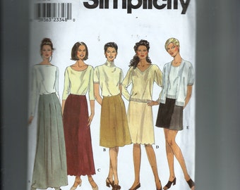 Uncut Simplicity Sewing Pattern 8652 Misses' Gertrude Made Vintage ...