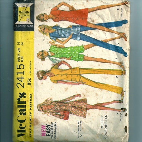 Items similar to Vintage McCall's Misses' Coordinates Pattern 2415 on Etsy