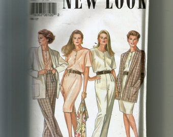 New Look 6351 Sewing Pattern Misses' Jacket, Pants, Skirt and Knit Top ...