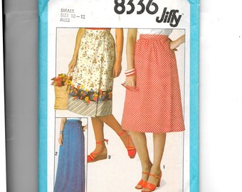 Simplicity 8545 Wrap Skirt in Two Lengths Sweetheart Neckline Tank Top ...