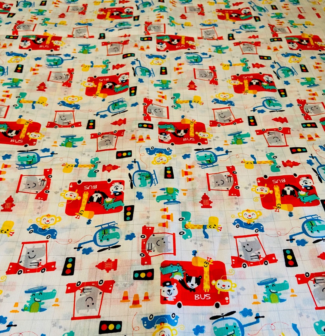 Hancock Fabric Animals in Vehicles Fabric - Etsy
