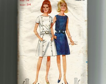 Sz 12 Bust 34 Butterick Sewing Pattern 4871 Misses' Butterick Boutique ...
