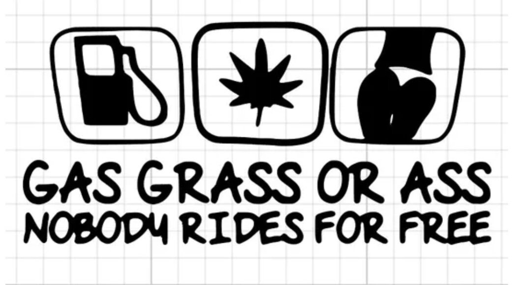 Gas Grass or Ass Sticker/decal - Etsy