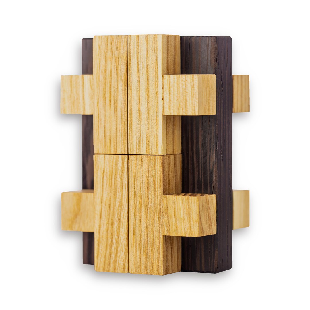 Four Mirror One Wood Puzzle by Pelikan Puzzles is a Wooden Burr Puzzle ...